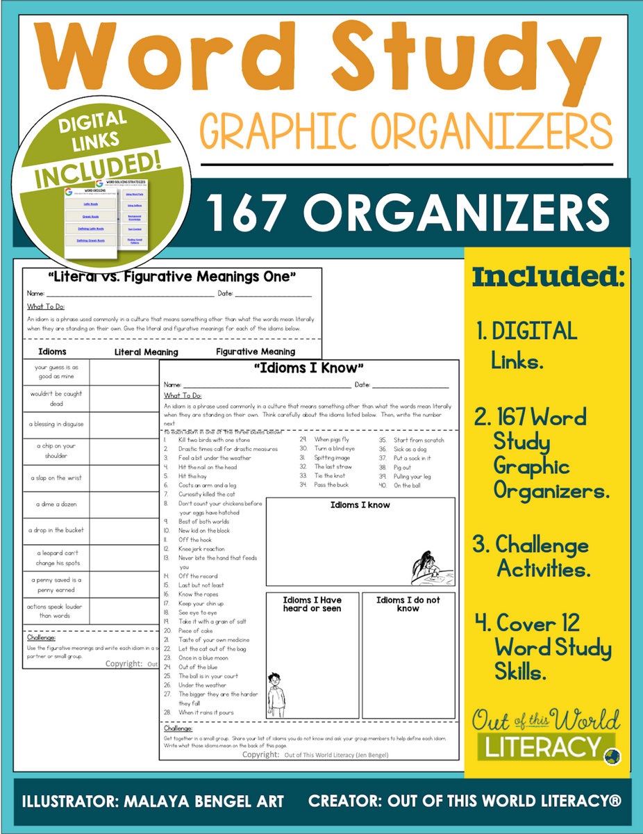 Word Study Graphic Organizers – Out of This World Literacy